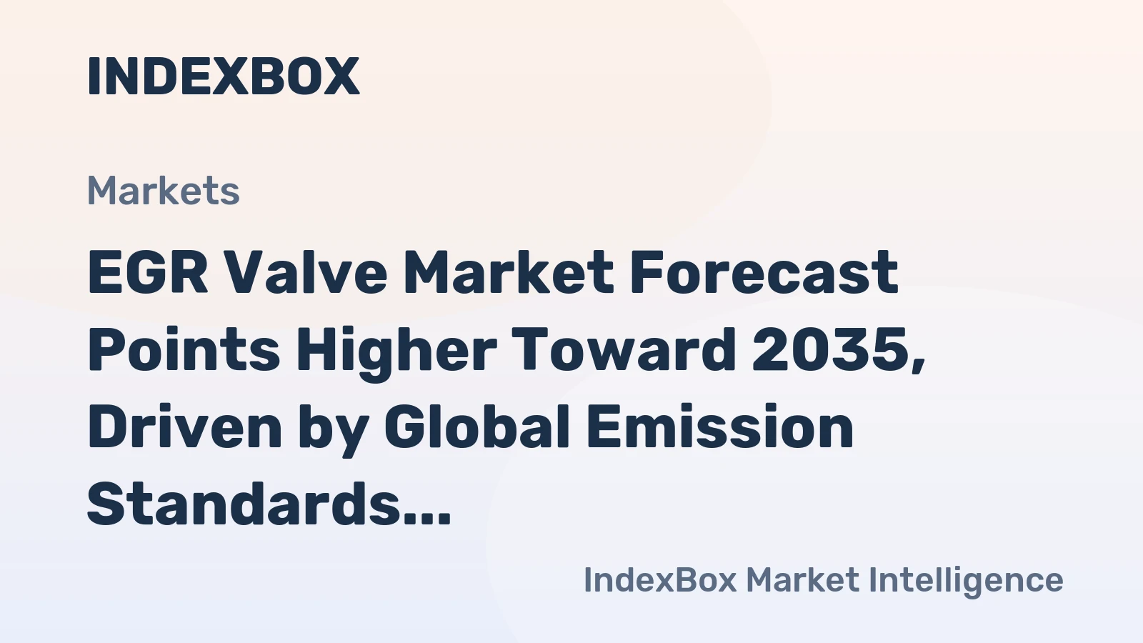 EGR Valve Market Forecast Points Higher Toward 2035, Driven by Global Emission Standards