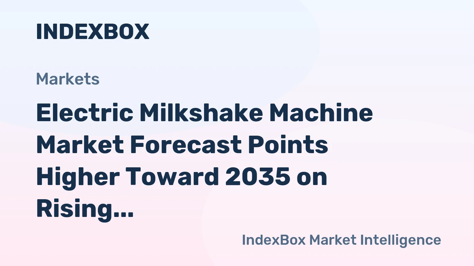 Electric Milkshake Machine Market Forecast Points Higher Toward 2035 on Rising Foodservice Demand