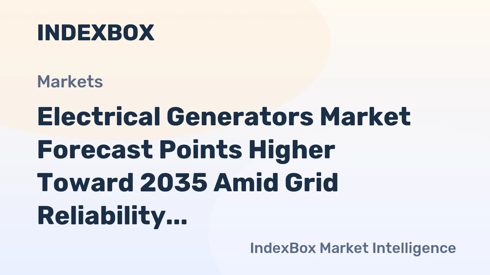 Electrical Generators Market Forecast Points Higher Toward 2035 Amid Grid Reliability Concerns and Renewable Integration