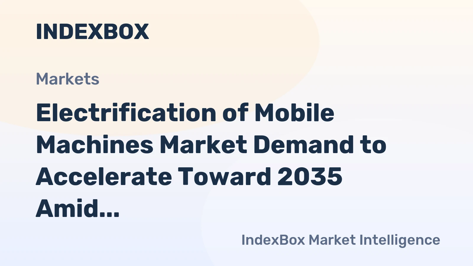 Electrification of Mobile Machines Market Demand to Accelerate Toward 2035 Amid Stricter Emissions Rules