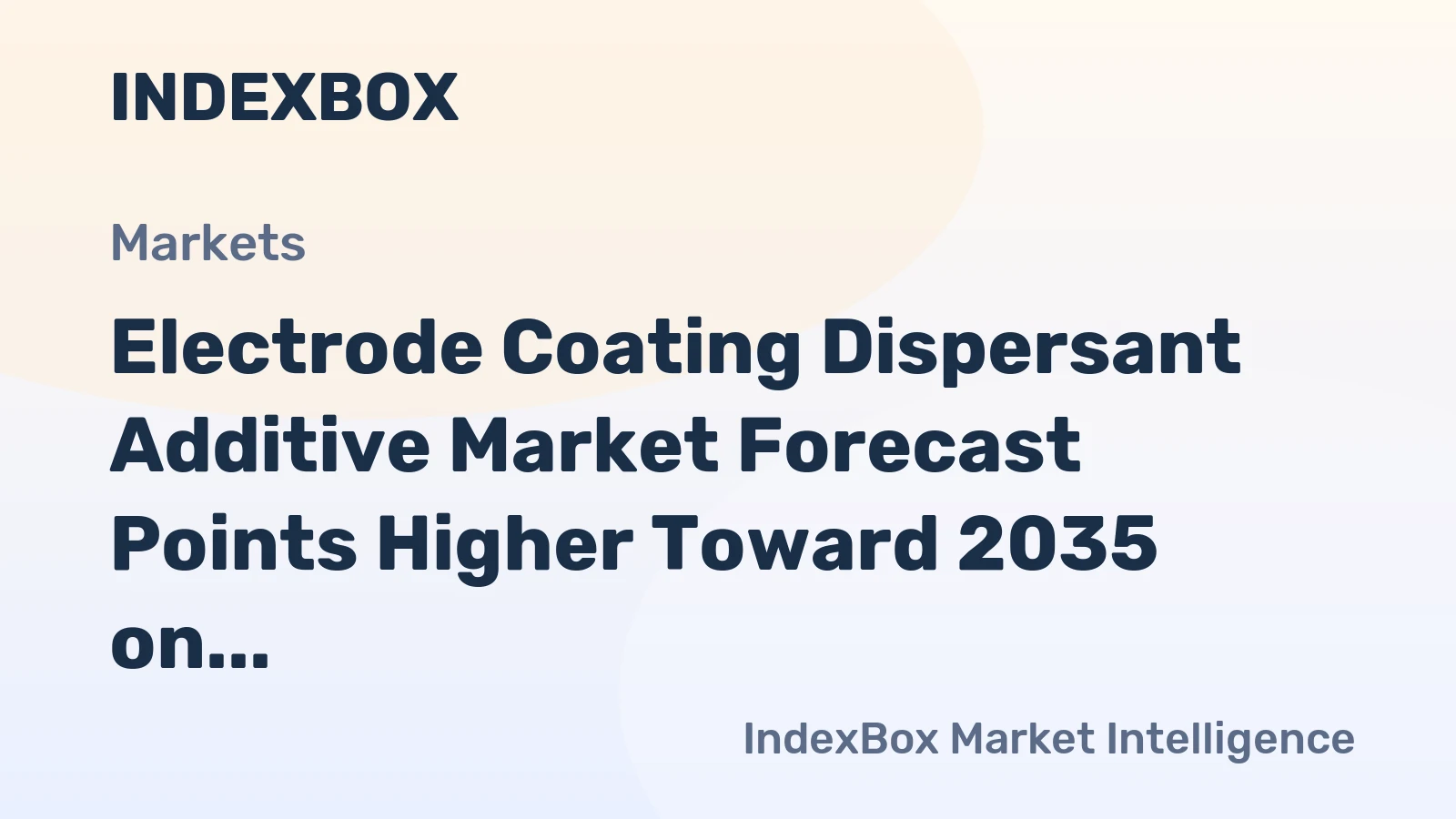 Electrode Coating Dispersant Additive Market Forecast Points Higher Toward 2035 on Lithium-Ion Battery Scale-Up