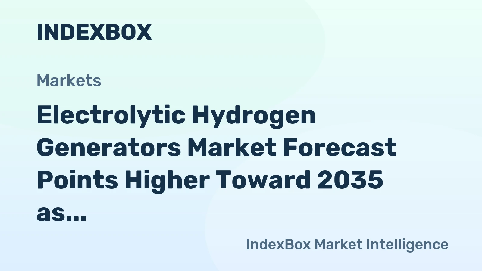 Electrolytic Hydrogen Generators Market Forecast Points Higher Toward 2035 as Green Hydrogen Mandates Accelerate