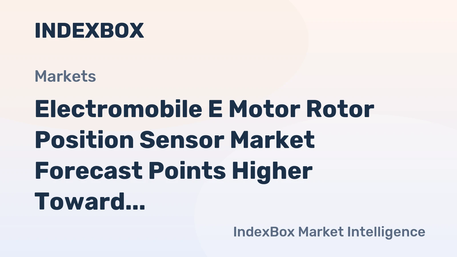 Electromobile E Motor Rotor Position Sensor Market Forecast Points Higher Toward 2035, Driven by Modular E-Drive Platform Adoption