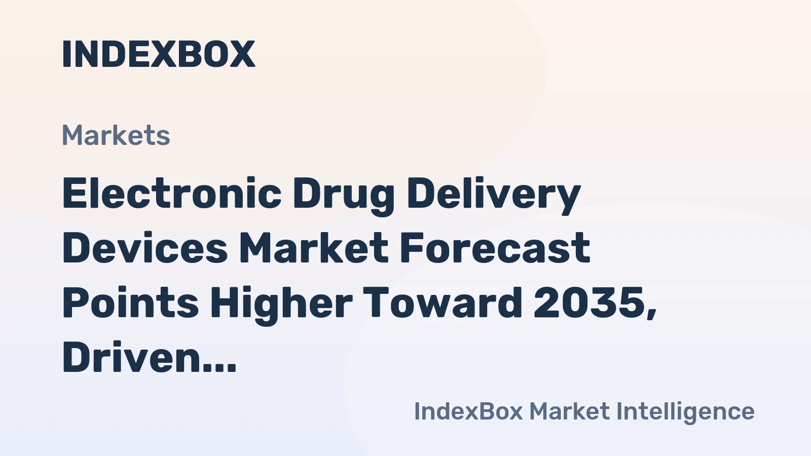 Electronic Drug Delivery Devices Market Forecast Points Higher Toward 2035, Driven by Home Care Migration