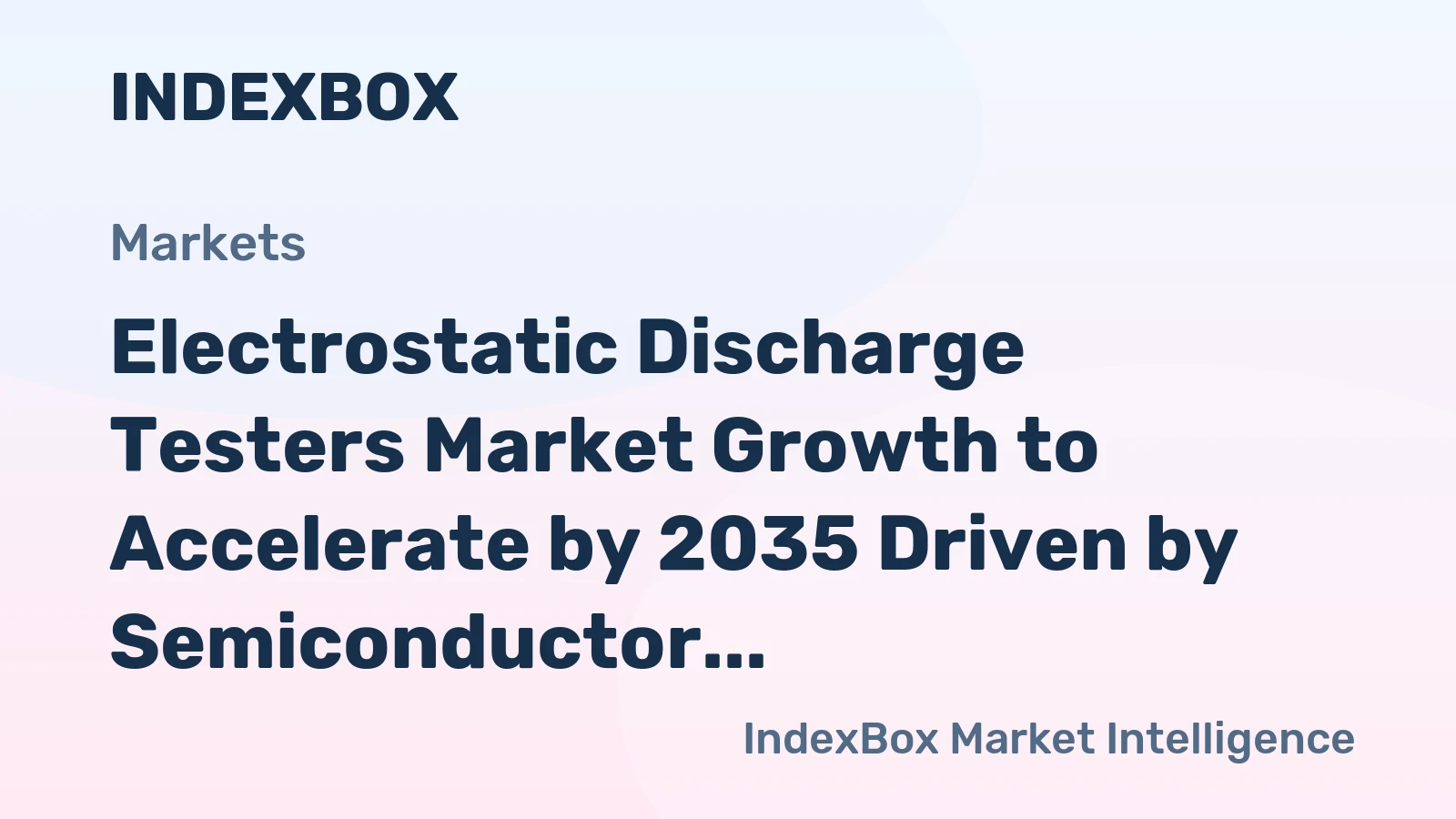 Electrostatic Discharge Testers Market Growth to Accelerate by 2035 Driven by Semiconductor Miniaturization and Stringent ESD Standards
