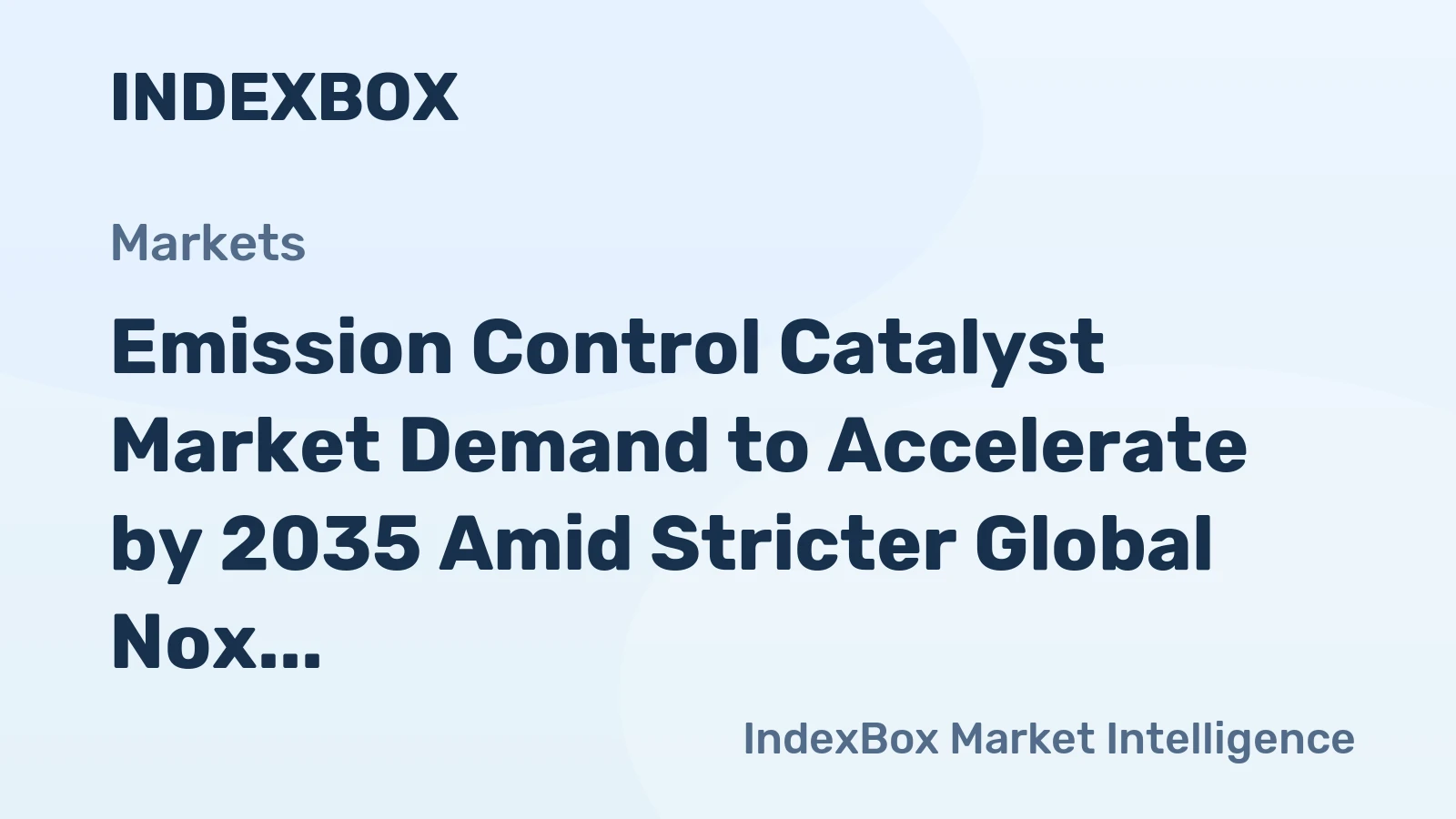 Emission Control Catalyst Market Demand to Accelerate by 2035 Amid Stricter Global Nox and CO2 Norms