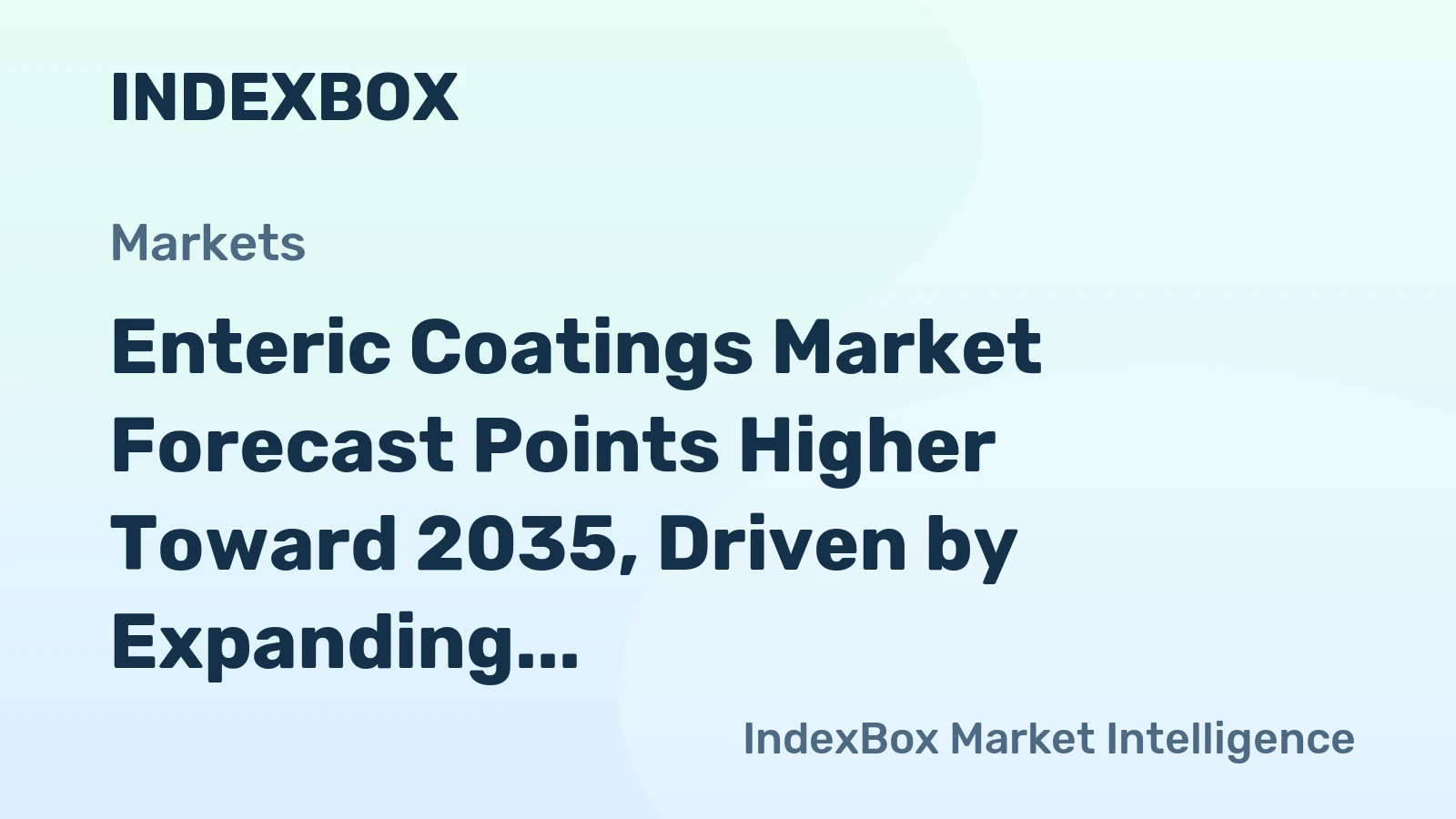 Enteric Coatings Market Forecast Points Higher Toward 2035, Driven by Expanding Biologic Drug Pipeline