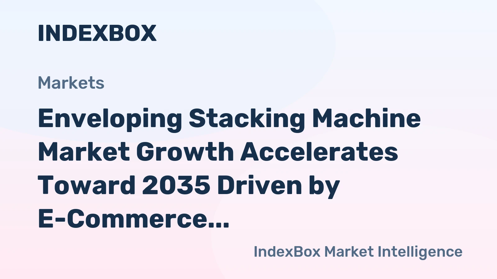 Enveloping Stacking Machine Market Growth Accelerates Toward 2035 Driven by E-Commerce and SKU Proliferation