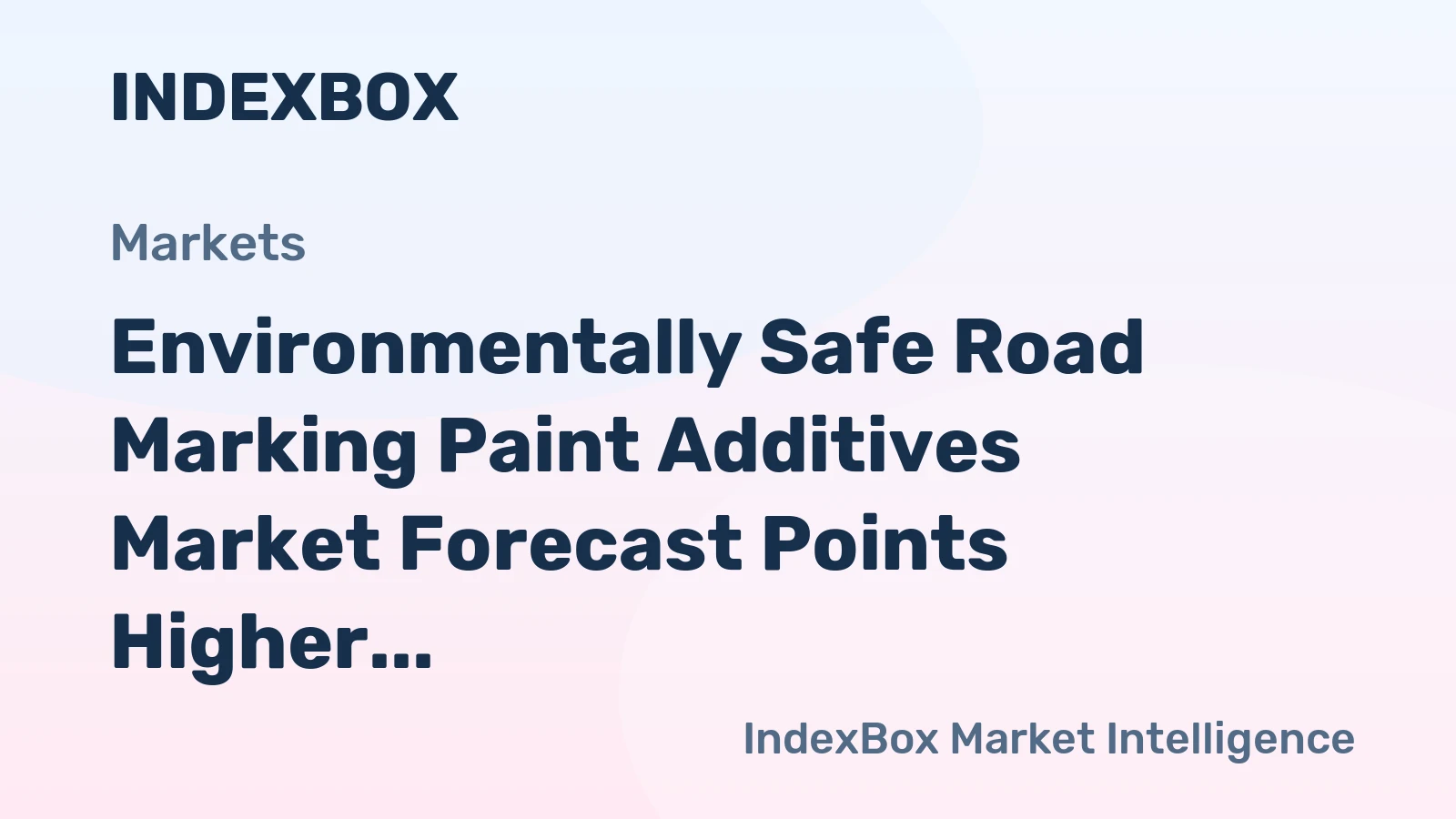 Environmentally Safe Road Marking Paint Additives Market Forecast Points Higher Toward 2035, Driven by Global Green Infrastructure Mandates