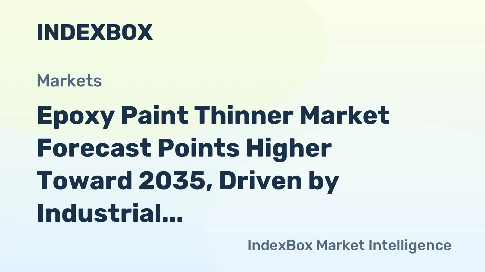 Epoxy Paint Thinner Market Forecast Points Higher Toward 2035, Driven by Industrial Maintenance Demand
