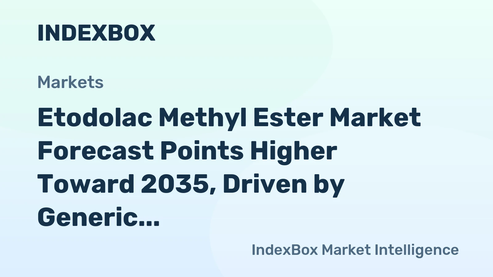 Etodolac Methyl Ester Market Forecast Points Higher Toward 2035, Driven by Generic Drug Expansion