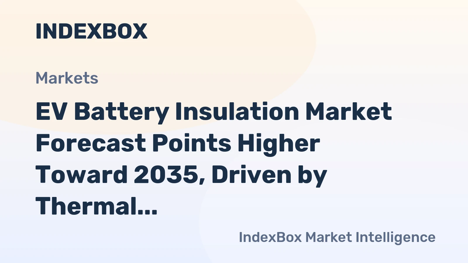 EV Battery Insulation Market Forecast Points Higher Toward 2035, Driven by Thermal Runaway Safety Demands