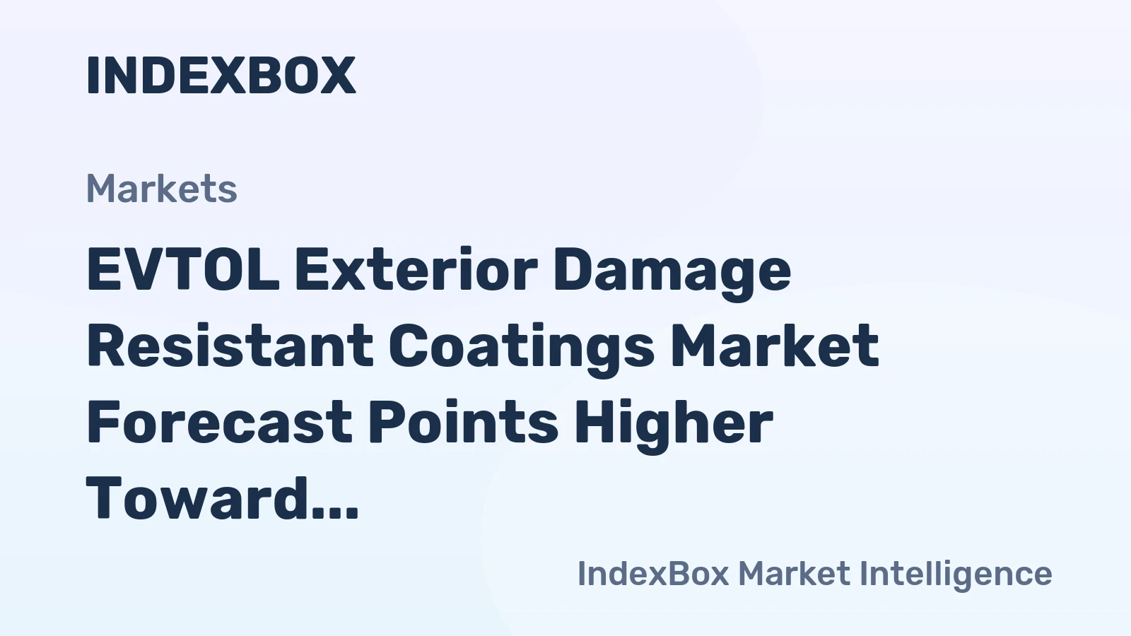 EVTOL Exterior Damage Resistant Coatings Market Forecast Points Higher Toward 2035, Driven by Fleet Expansion