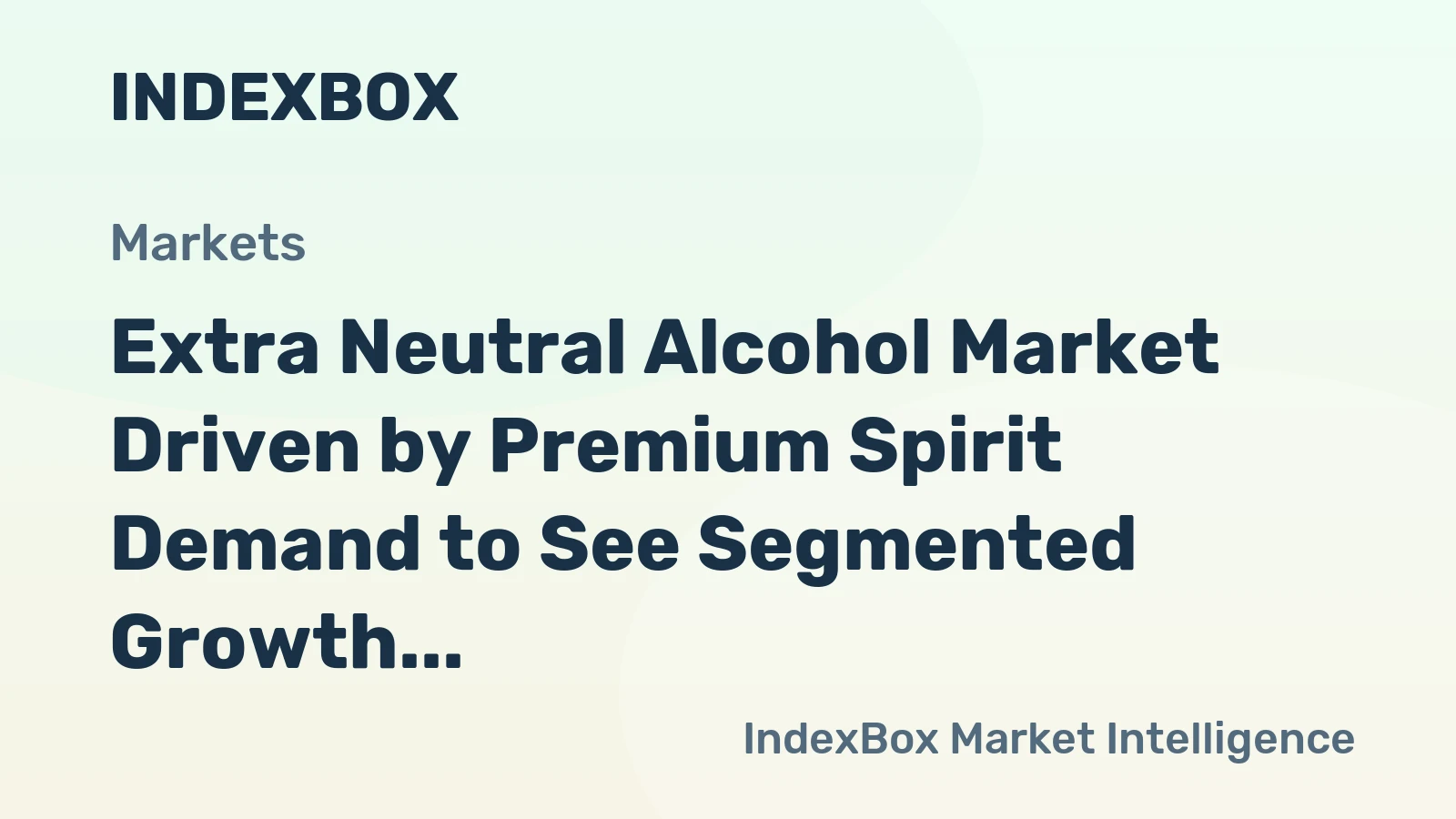 Extra Neutral Alcohol Market Driven by Premium Spirit Demand to See Segmented Growth Through 2035