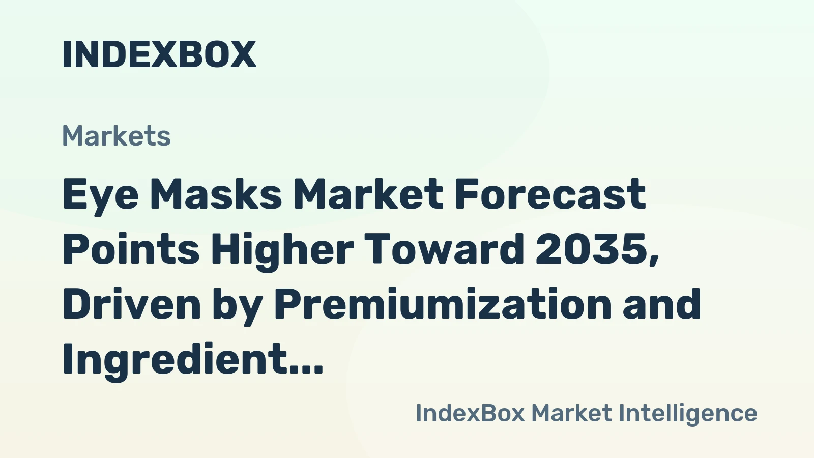 Eye Masks Market Forecast Points Higher Toward 2035, Driven by Premiumization and Ingredient Innovation