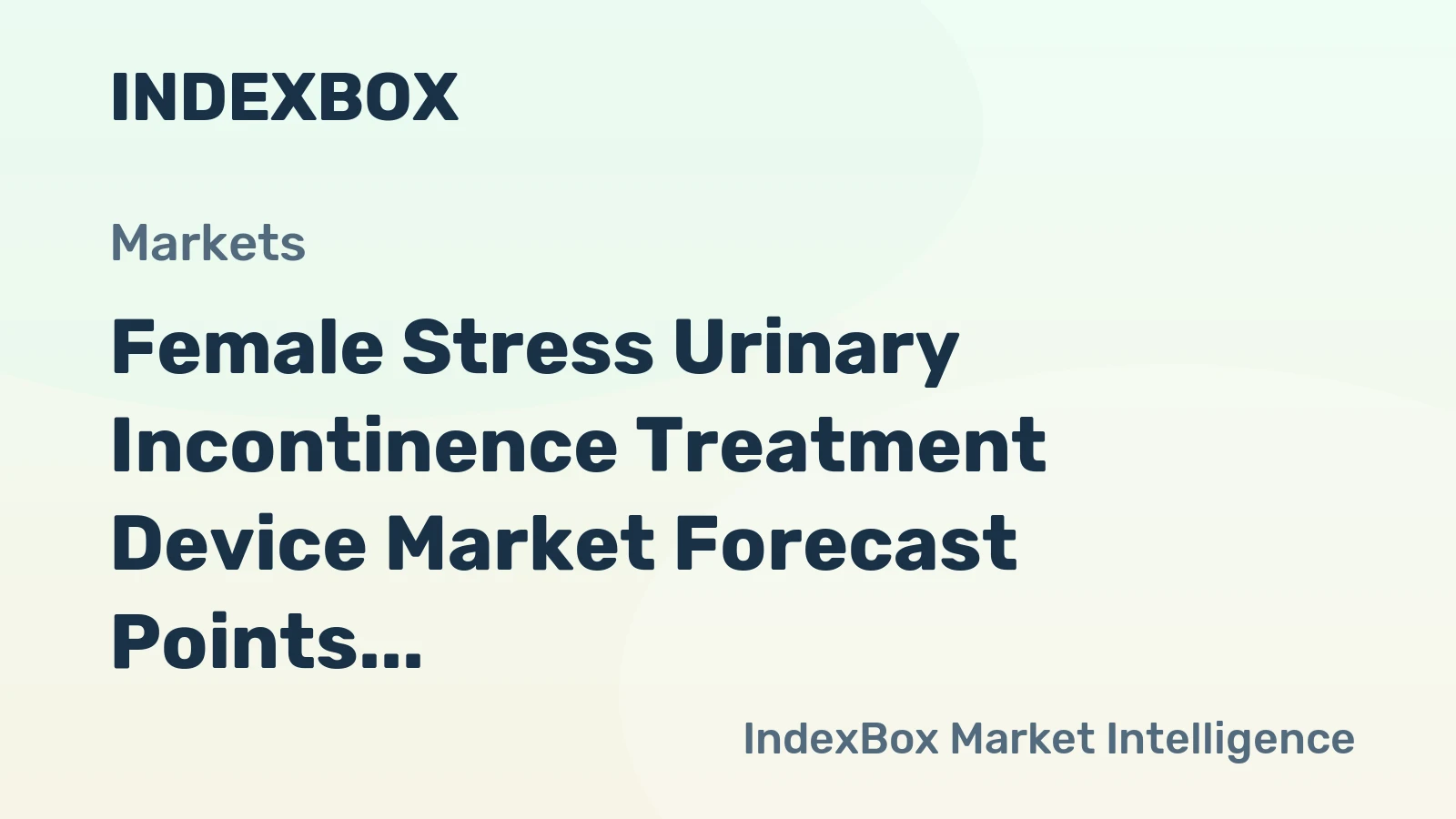 Female Stress Urinary Incontinence Treatment Device Market Forecast Points Higher Toward 2035 Amid Rising Aging Population and Non-Surgical Innovation