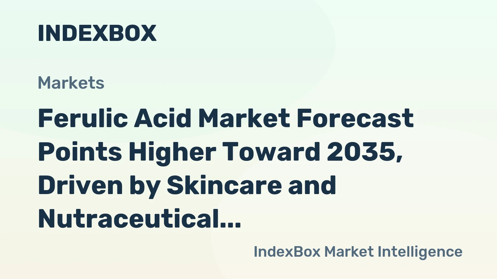 Ferulic Acid Market Forecast Points Higher Toward 2035, Driven by Skincare and Nutraceutical Demand