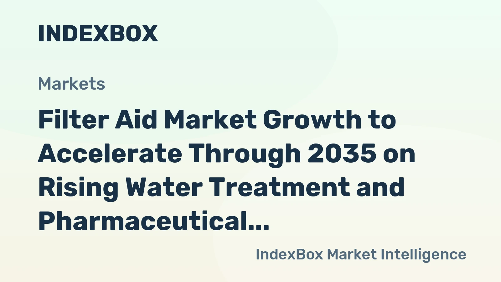 Filter Aid Market Growth to Accelerate Through 2035 on Rising Water Treatment and Pharmaceutical Demand