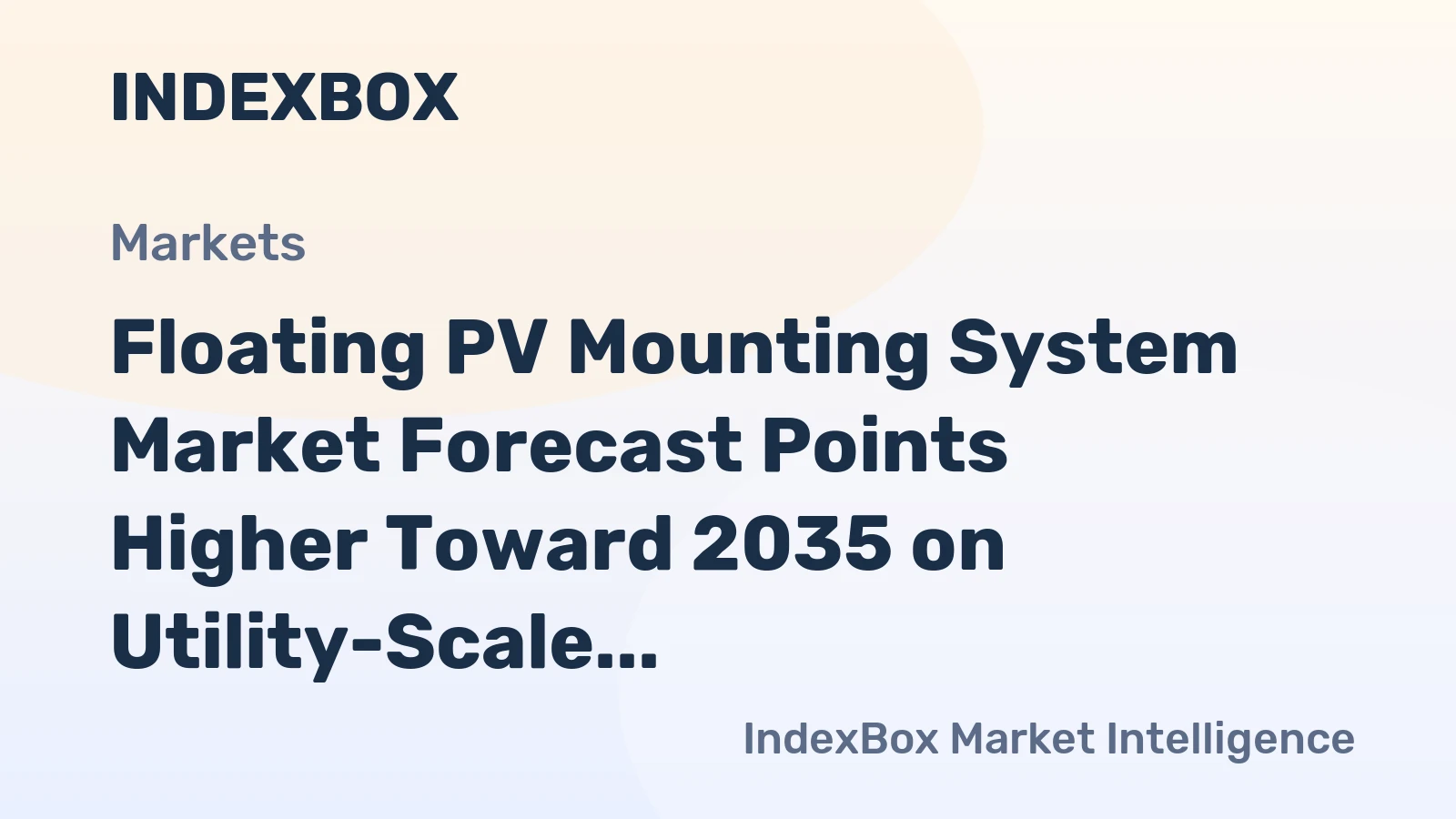 Floating PV Mounting System Market Forecast Points Higher Toward 2035 on Utility-Scale Water Solar Expansion