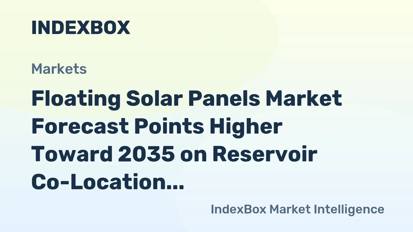 Floating Solar Panels Market Forecast Points Higher Toward 2035 on Reservoir Co-Location and Land Scarcity