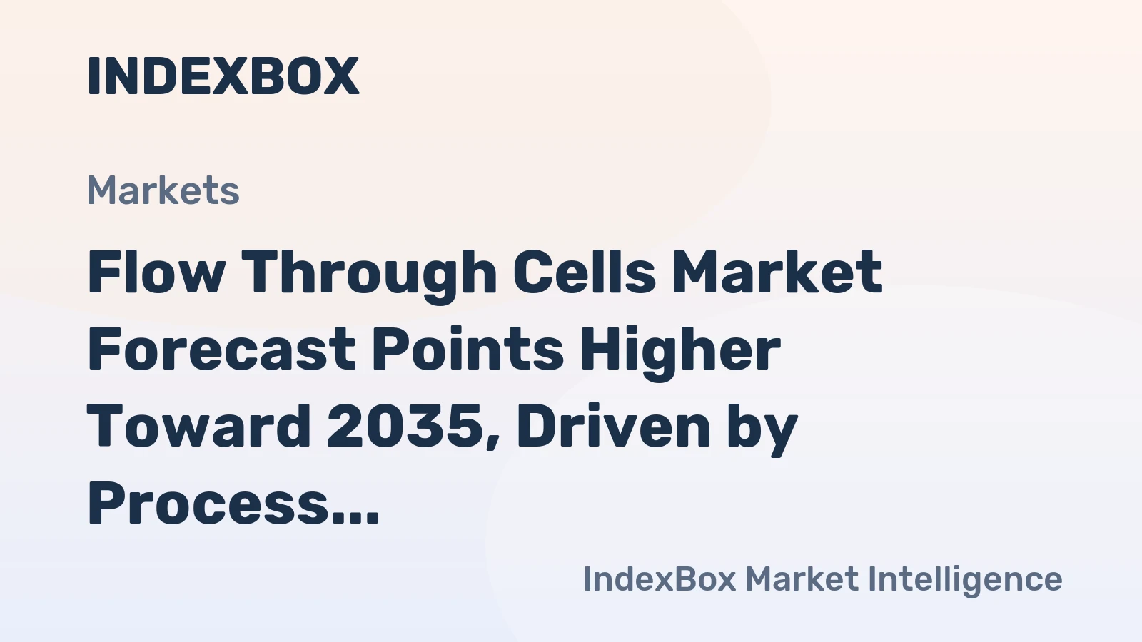 Flow Through Cells Market Forecast Points Higher Toward 2035, Driven by Process Analytical Technology Adoption