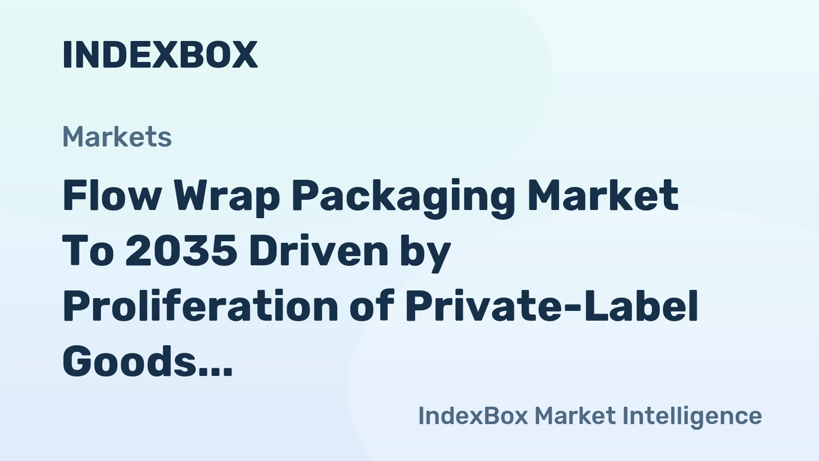 Flow Wrap Packaging Market to 2035 Driven by Proliferation of Private-Label Goods Demanding Cost-Effective Shelf Appeal
