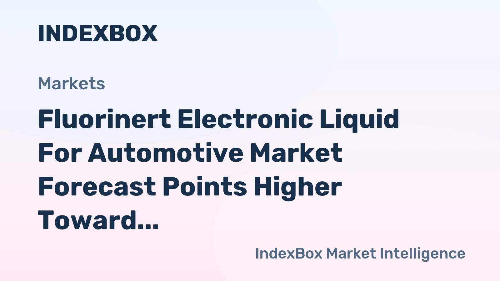 Fluorinert Electronic Liquid for Automotive Market Forecast Points Higher Toward 2035, Driven by EV Thermal Management Demands