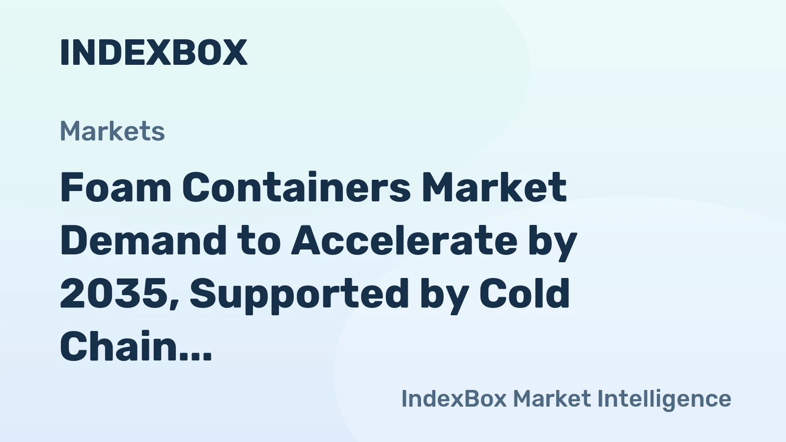 Foam Containers Market Demand to Accelerate by 2035, Supported by Cold Chain Logistics Expansion
