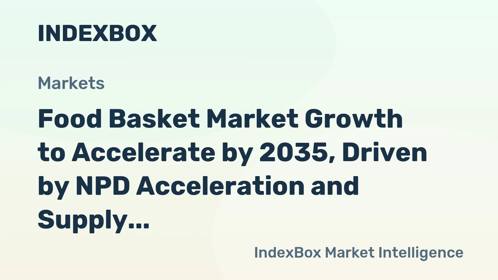 Food Basket Market Growth to Accelerate by 2035, Driven by NPD Acceleration and Supply Chain Simplification