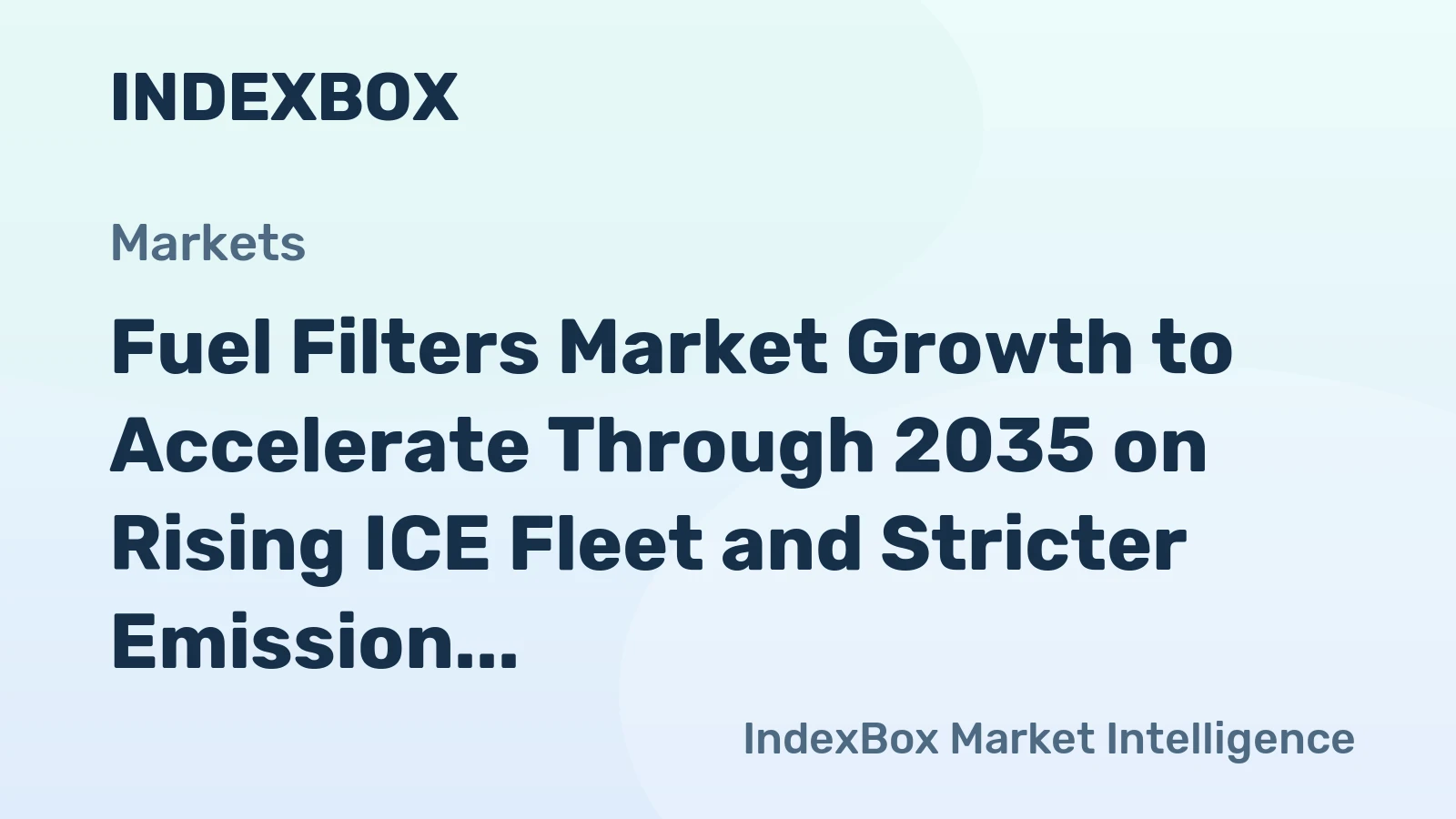 Fuel Filters Market Growth to Accelerate Through 2035 on Rising ICE Fleet and Stricter Emission Norms