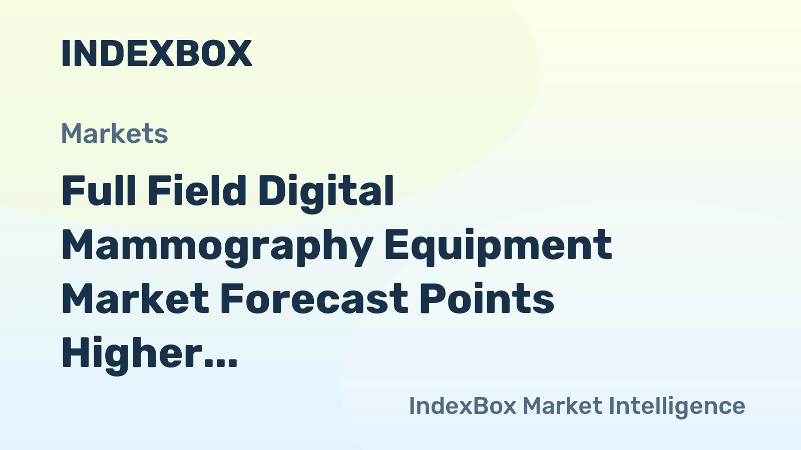 Full Field Digital Mammography Equipment Market Forecast Points Higher Toward 2035, Driven by Global Screening Expansion