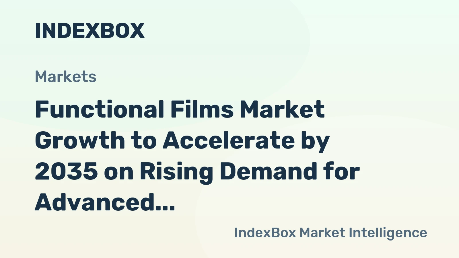 Functional Films Market Growth to Accelerate by 2035 on Rising Demand for Advanced Barrier and Conductive Films