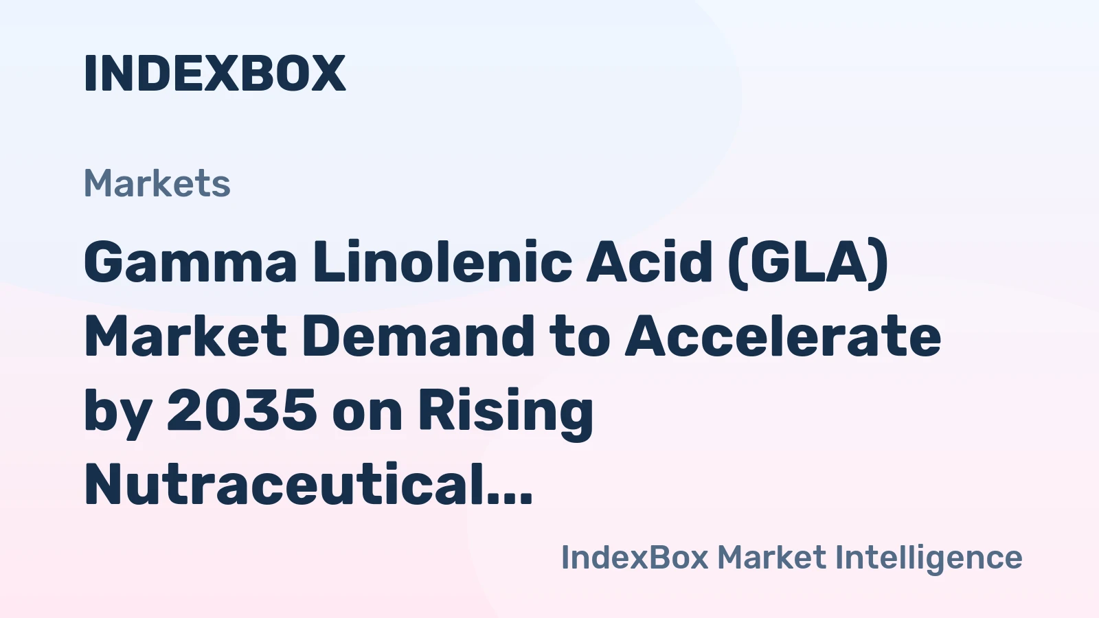 Gamma Linolenic Acid (GLA) Market Demand to Accelerate by 2035 on Rising Nutraceutical and Dermatological Applications