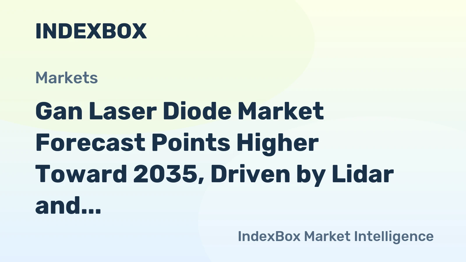 Gan Laser Diode Market Forecast Points Higher Toward 2035, Driven by Lidar and Industrial Processing Demand