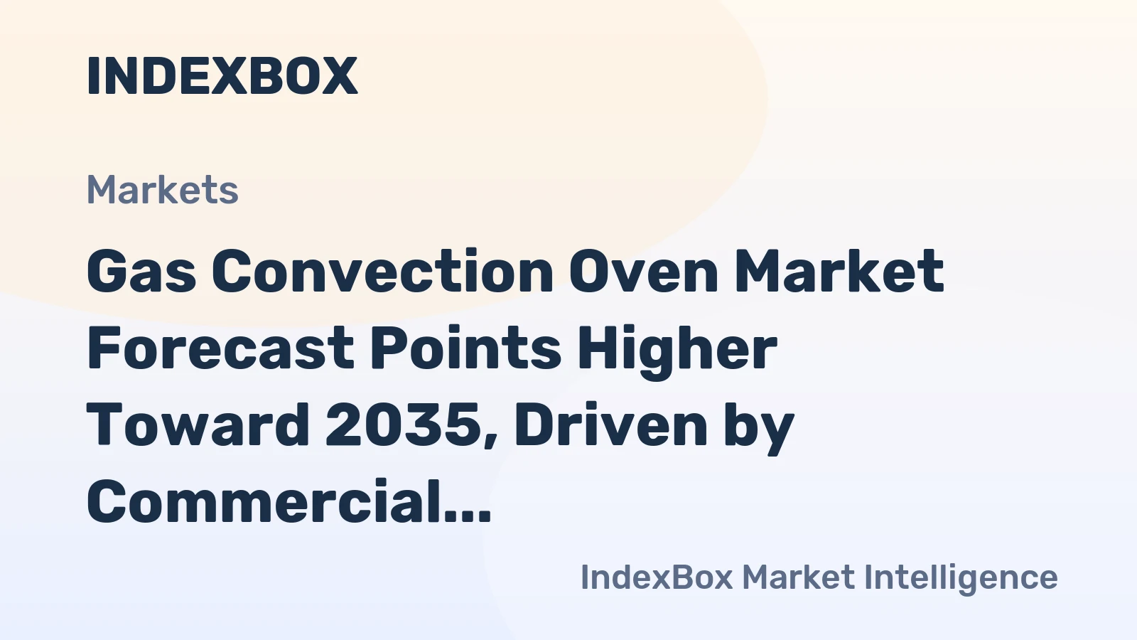 Gas Convection Oven Market Forecast Points Higher Toward 2035, Driven by Commercial Kitchen Modernization