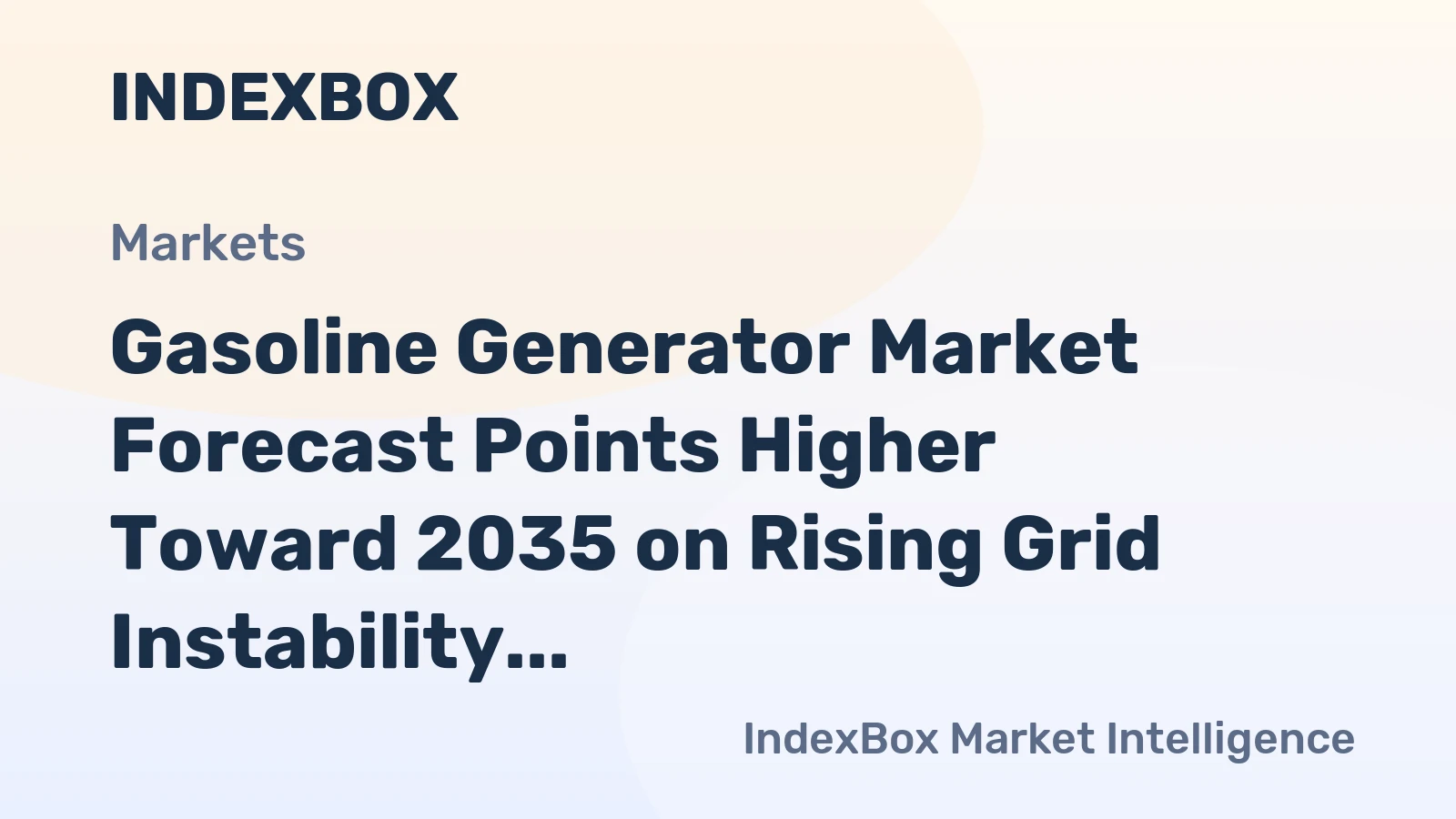 Gasoline Generator Market Forecast Points Higher Toward 2035 on Rising Grid Instability