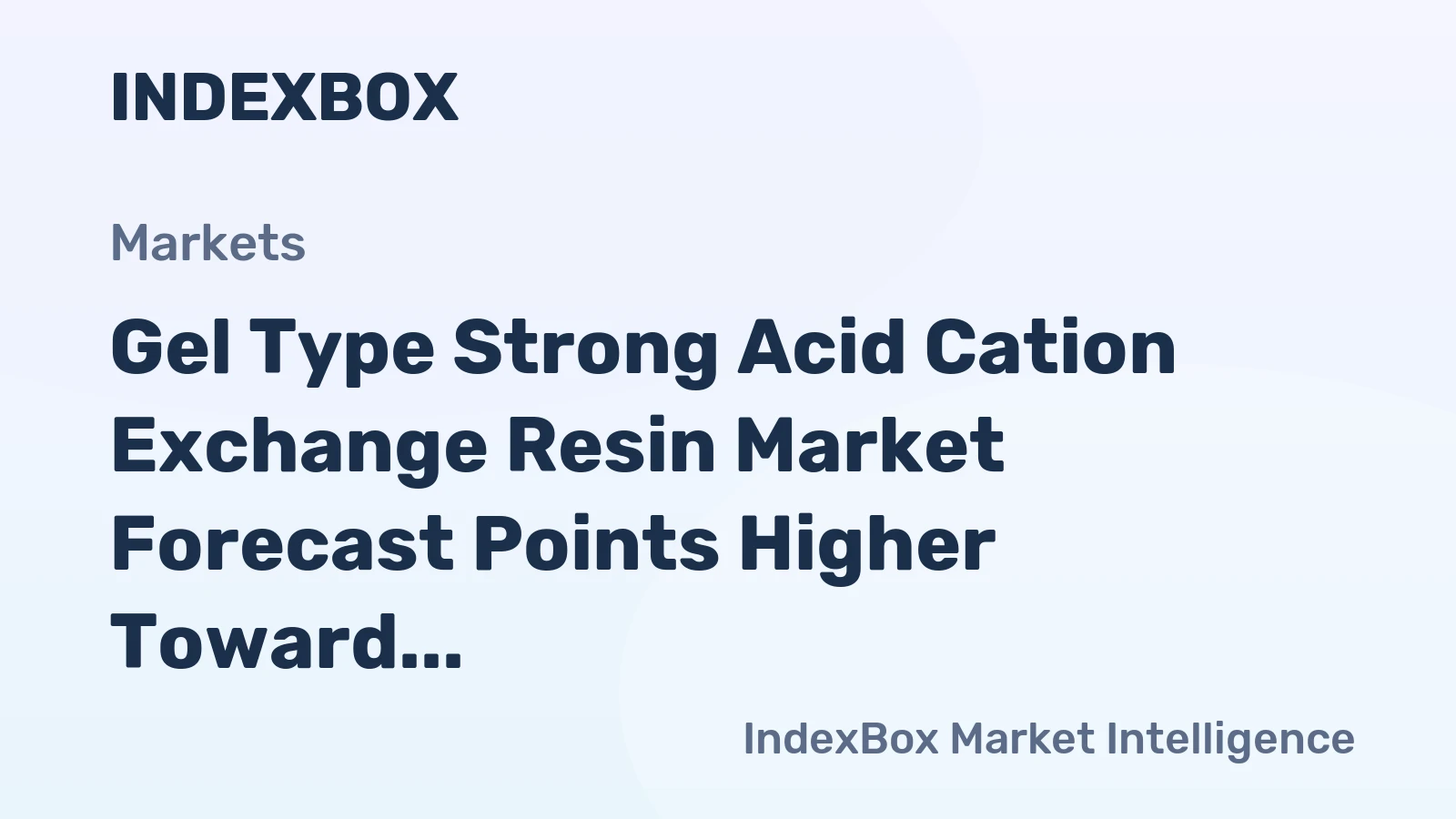 Gel Type Strong Acid Cation Exchange Resin Market Forecast Points Higher Toward 2035, Driven by Expanding Water Treatment Demands