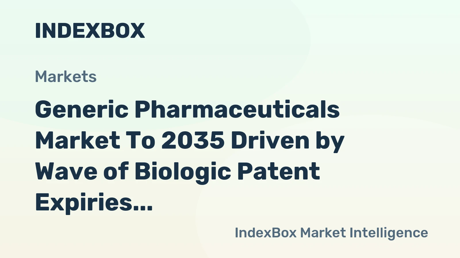 Generic Pharmaceuticals Market to 2035 Driven by Wave of Biologic Patent Expiries in Oncology and Immunology