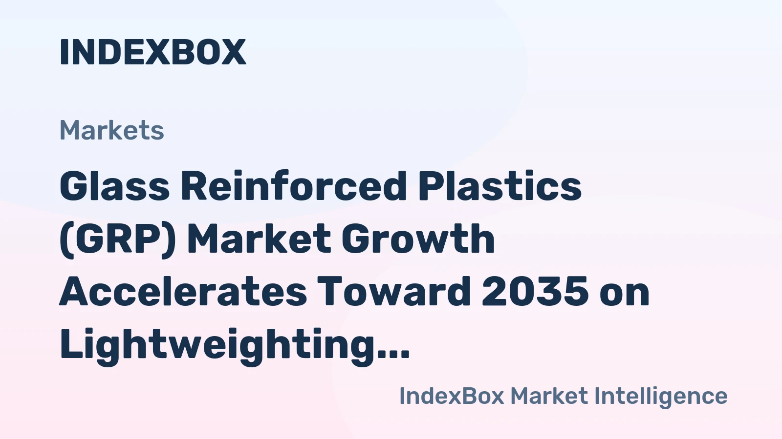 Glass Reinforced Plastics (GRP) Market Growth Accelerates Toward 2035 on Lightweighting and Renewable Energy Demand