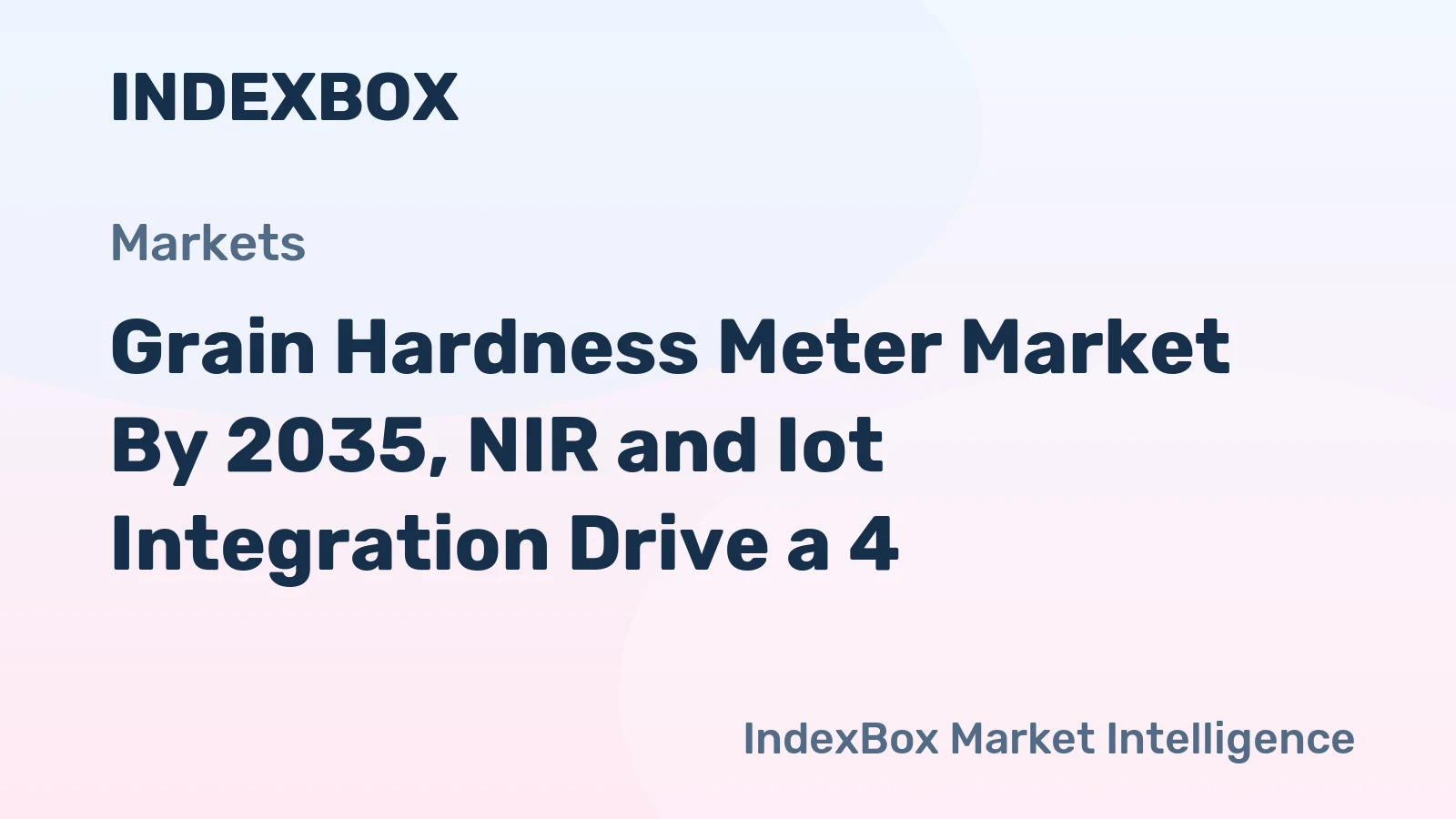 Grain Hardness Meter Market by 2035, NIR and Iot Integration Drive a 4.8% CAGR as Global Grain Quality Demands Accelerate
