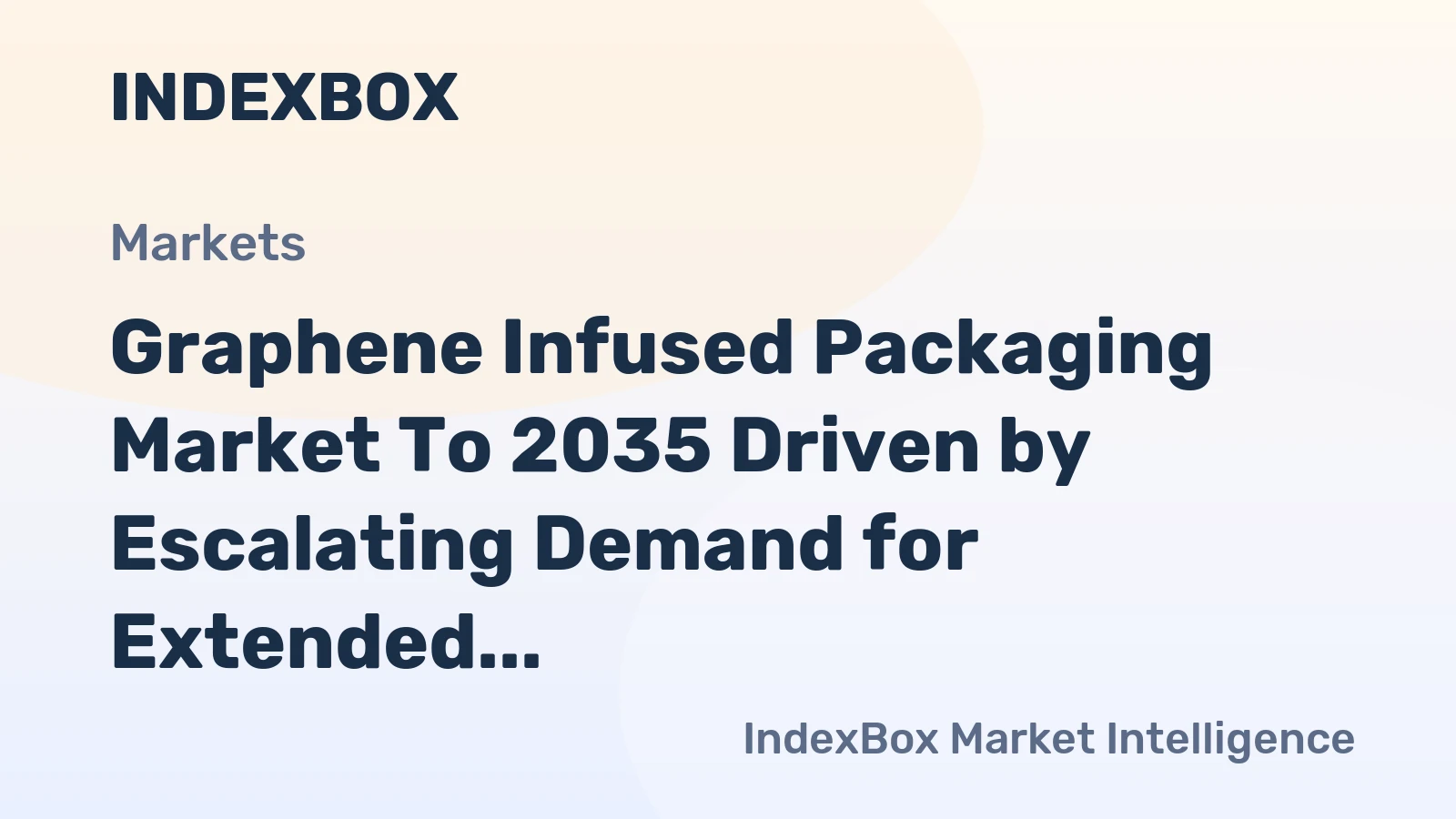 Graphene Infused Packaging Market to 2035 Driven by Escalating Demand for Extended Shelf-Life in Perishable Foods