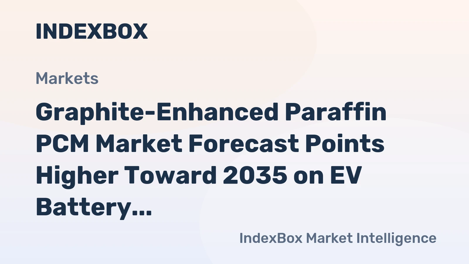 Graphite-Enhanced Paraffin PCM Market Forecast Points Higher Toward 2035 on EV Battery Thermal Demands