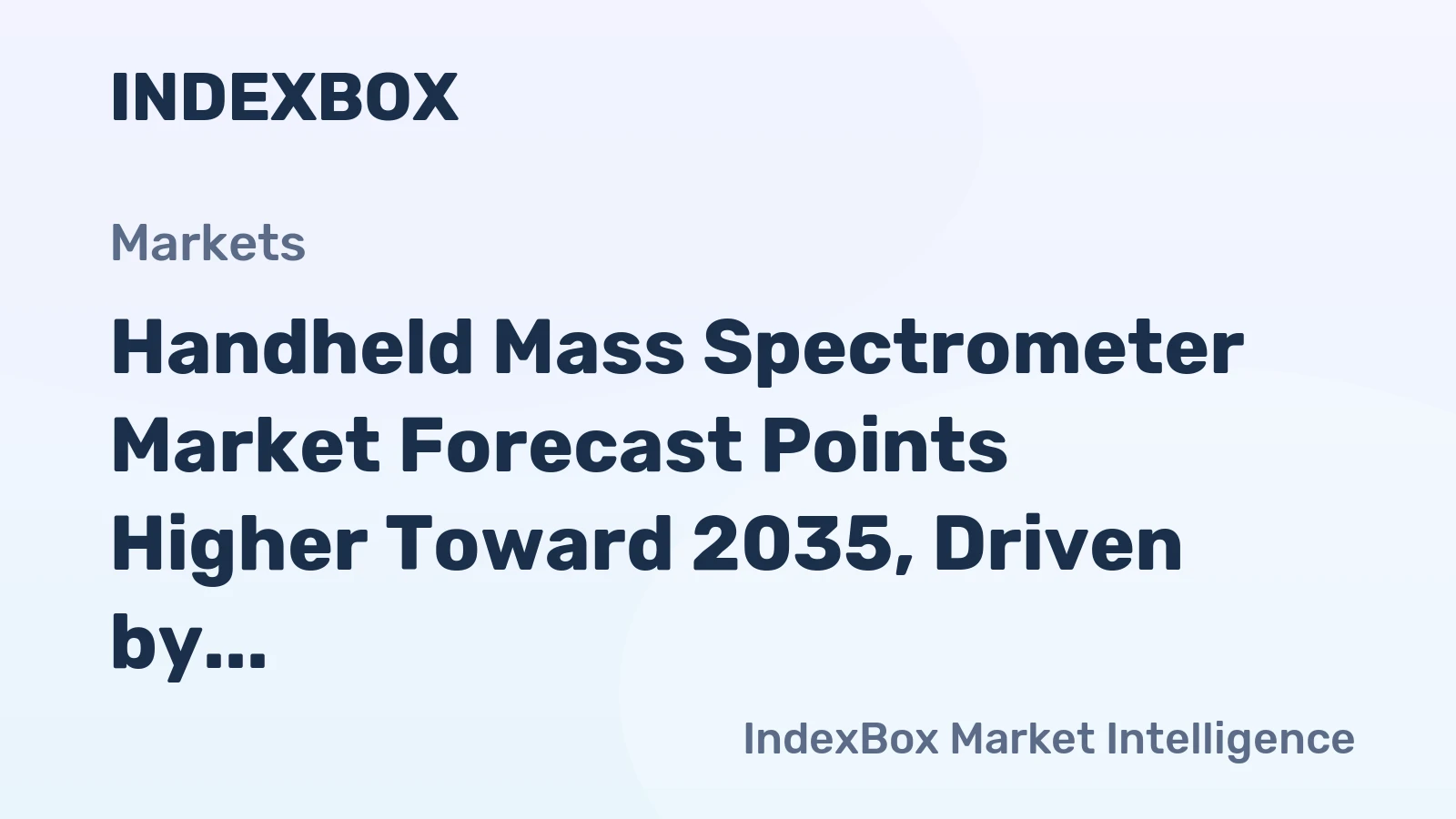 Handheld Mass Spectrometer Market Forecast Points Higher Toward 2035, Driven by Clinical Diagnostics Expansion