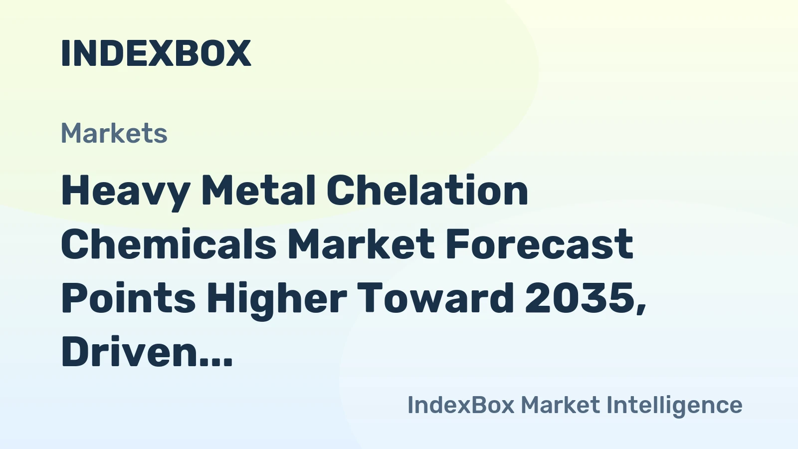 Heavy Metal Chelation Chemicals Market Forecast Points Higher Toward 2035, Driven by Environmental Regulations