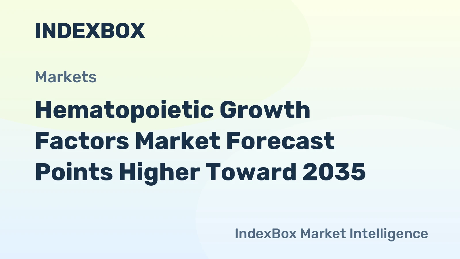 Hematopoietic Growth Factors Market Forecast Points Higher Toward 2035, Driven by Cell Therapy Manufacturing Demand