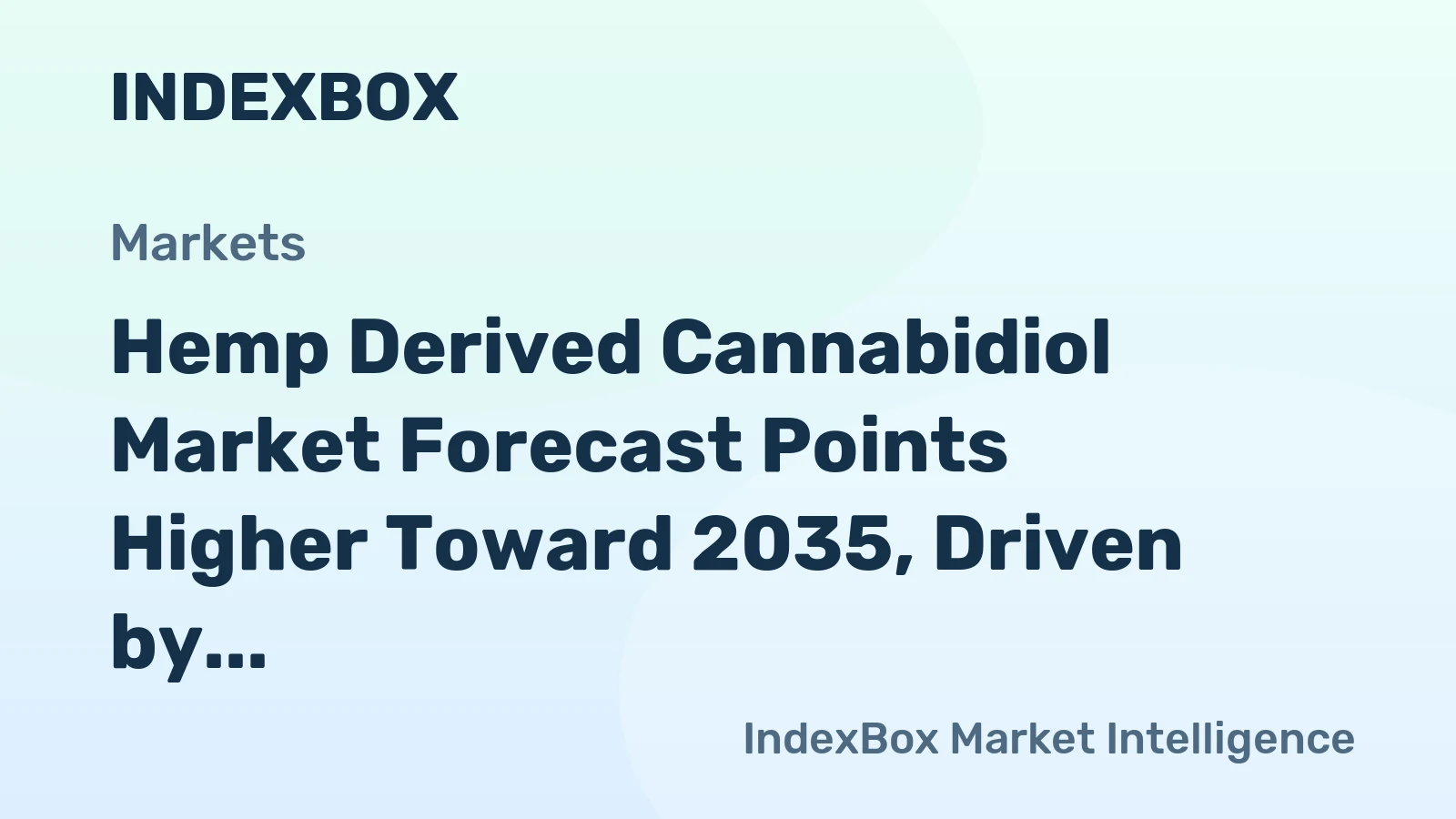 Hemp Derived Cannabidiol Market Forecast Points Higher Toward 2035, Driven by Biopharma Adoption