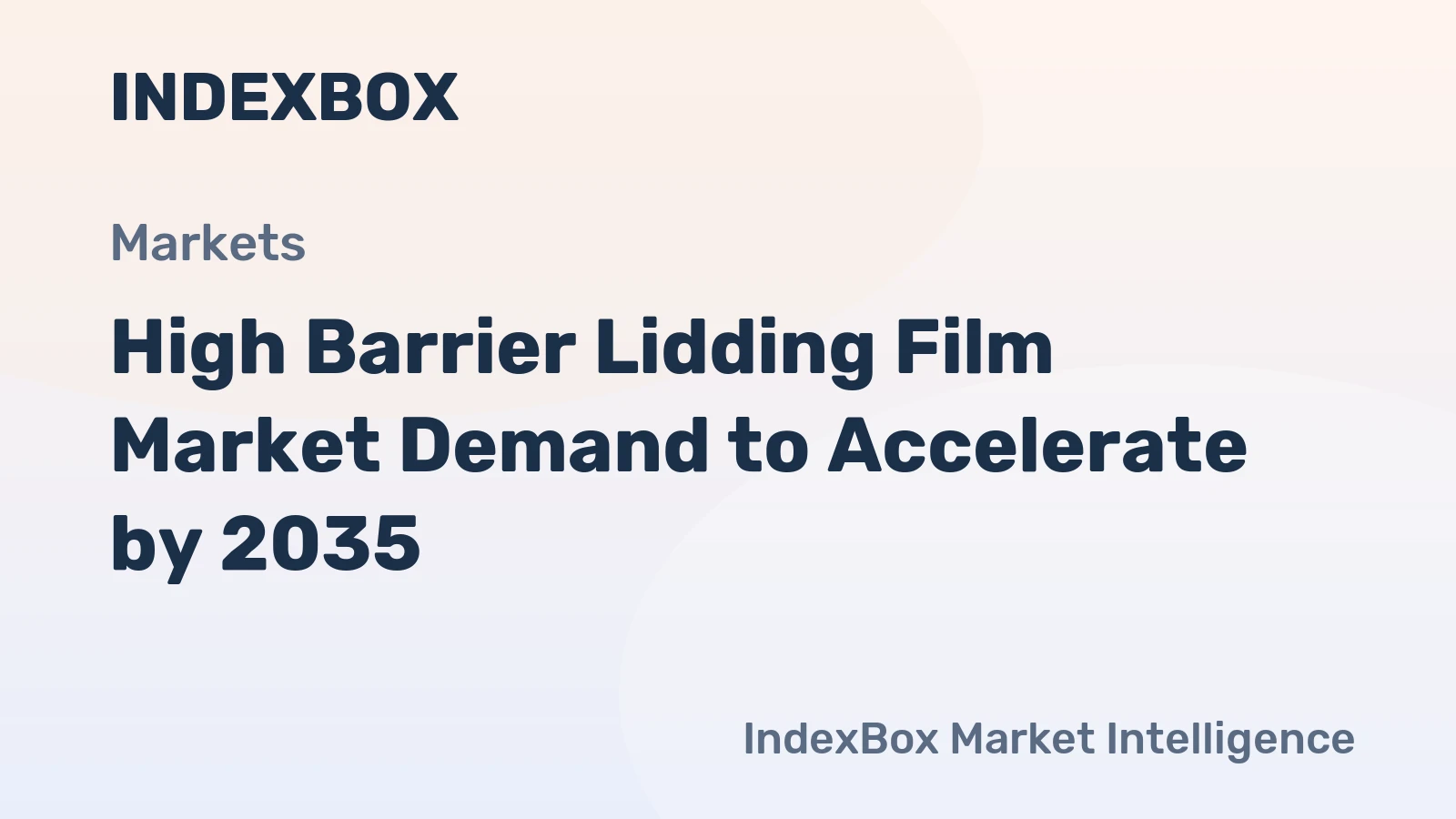 High Barrier Lidding Film Market Demand to Accelerate by 2035, Driven by Food Safety and E-Commerce Packaging Needs