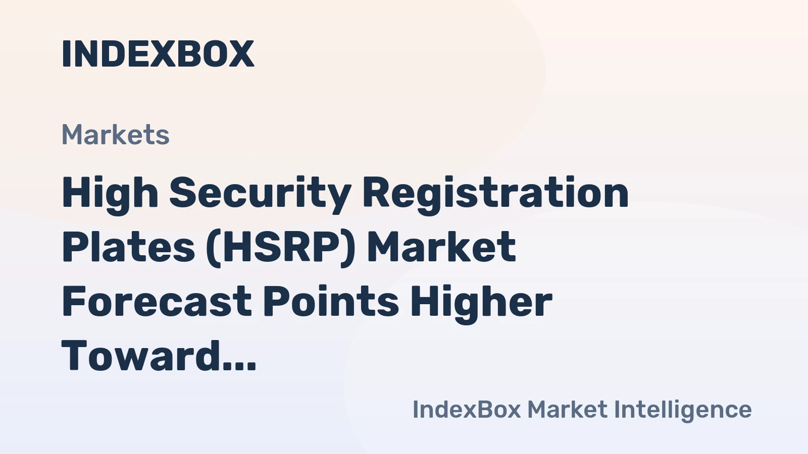High Security Registration Plates (HSRP) Market Forecast Points Higher Toward 2035 on Regulatory Mandates