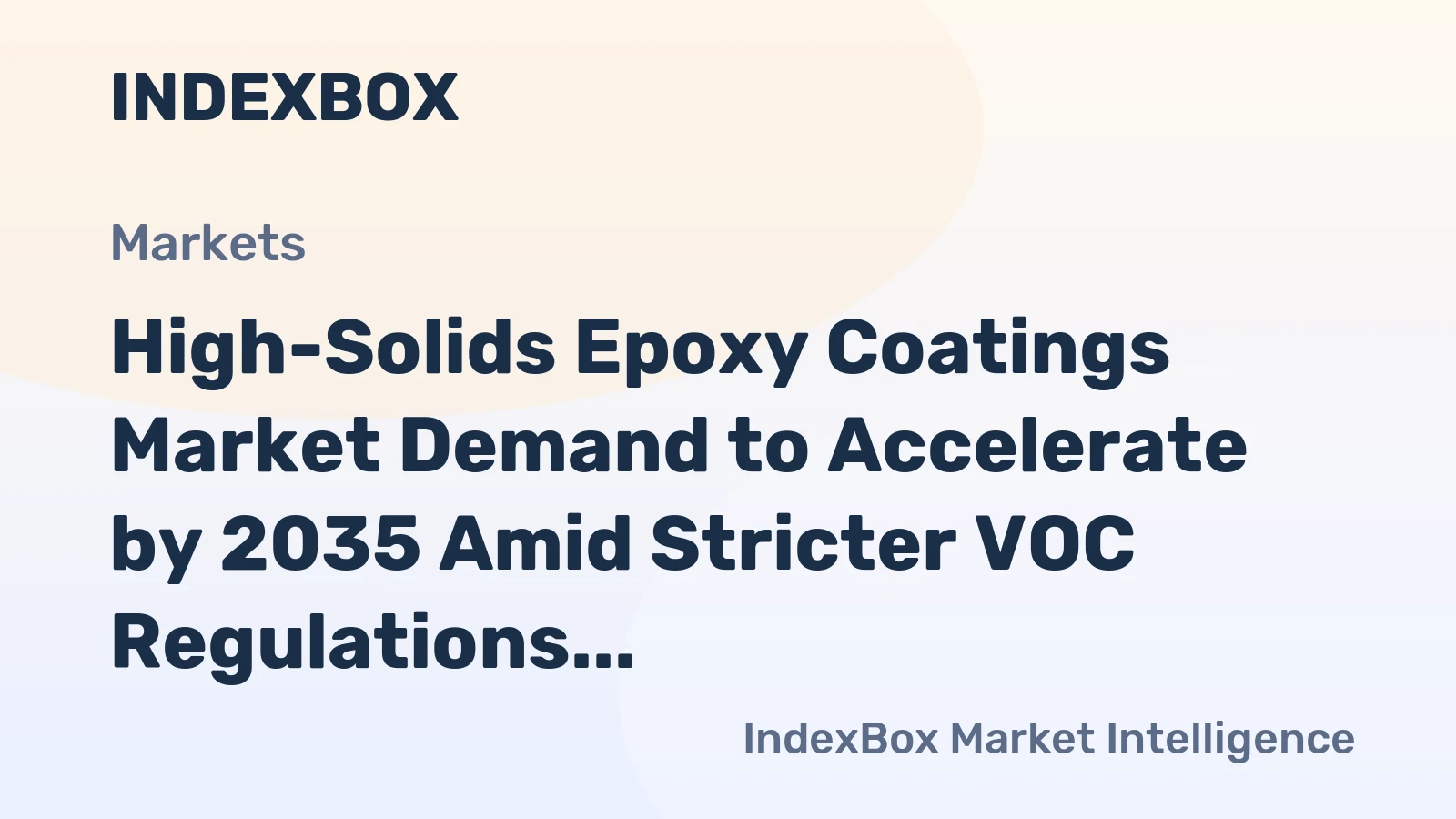 High-Solids Epoxy Coatings Market Demand to Accelerate by 2035 Amid Stricter VOC Regulations and Industrial Expansion