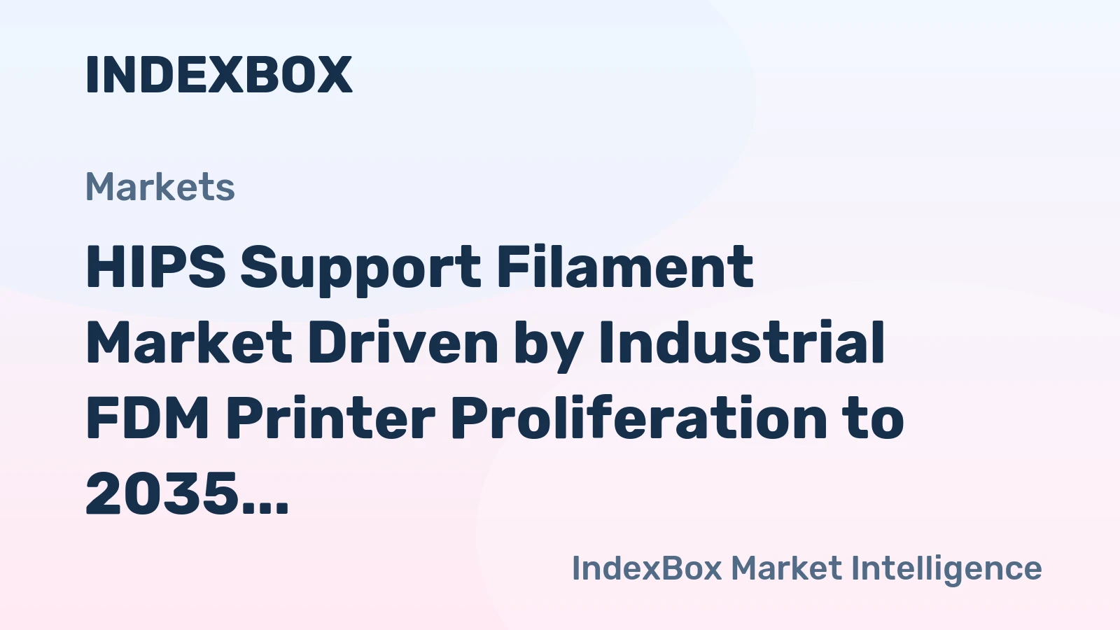 HIPS Support Filament Market Driven by Industrial FDM Printer Proliferation to 2035